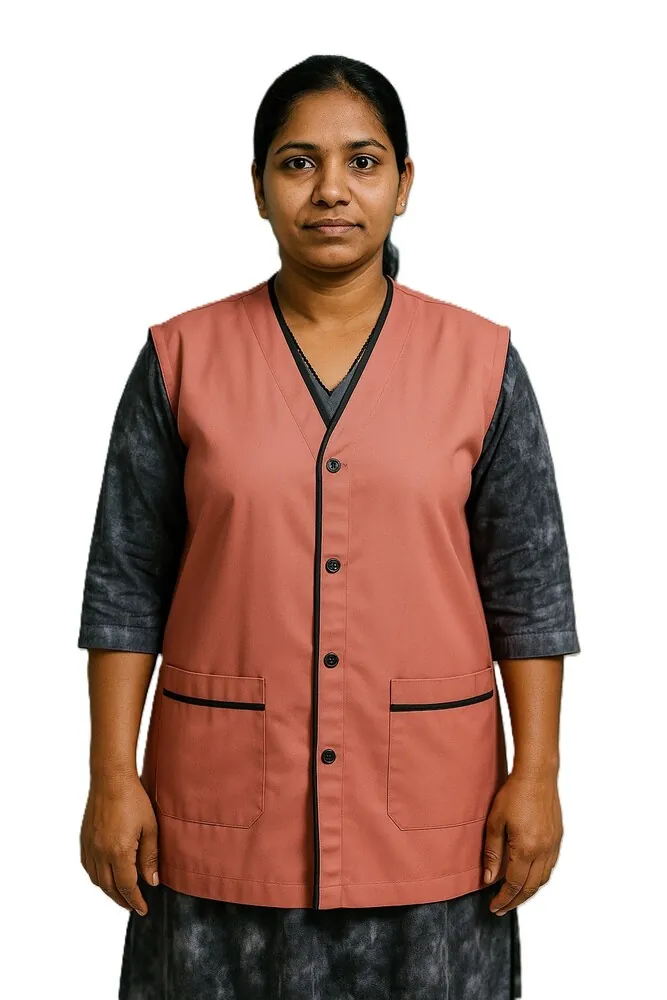 Housekeeping Womens Staff Sleeveless Apron Rose | GoldenGown