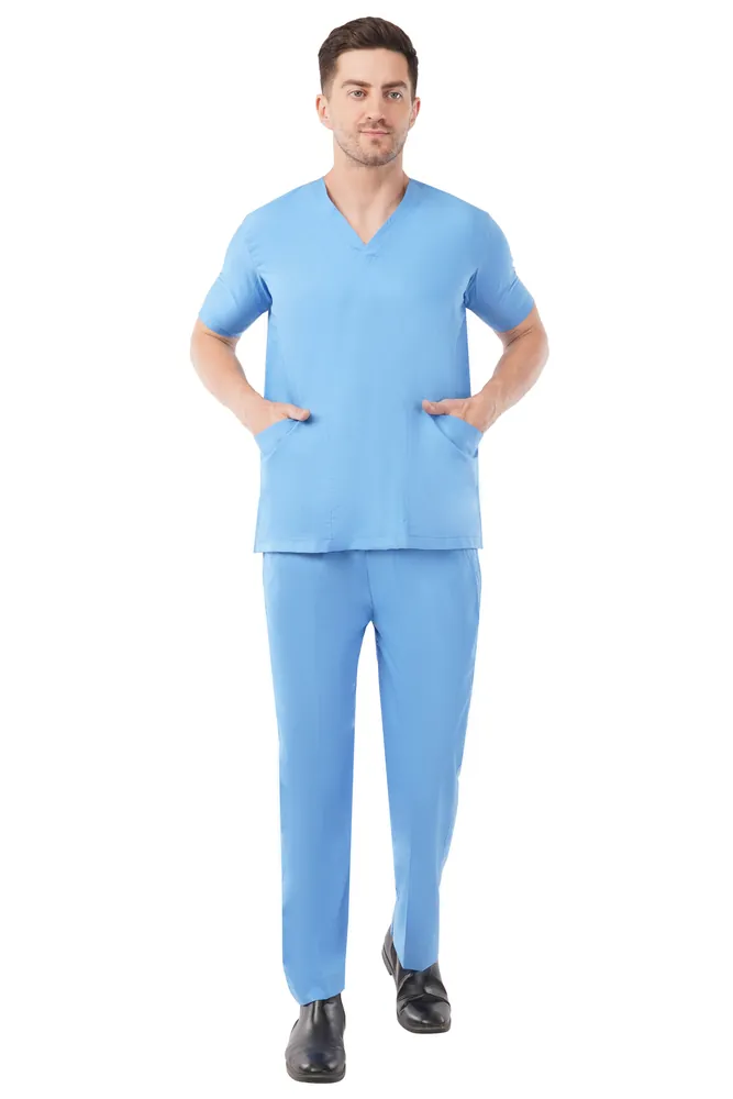 Magna Mens Scrub SkyBlue | GoldenGown