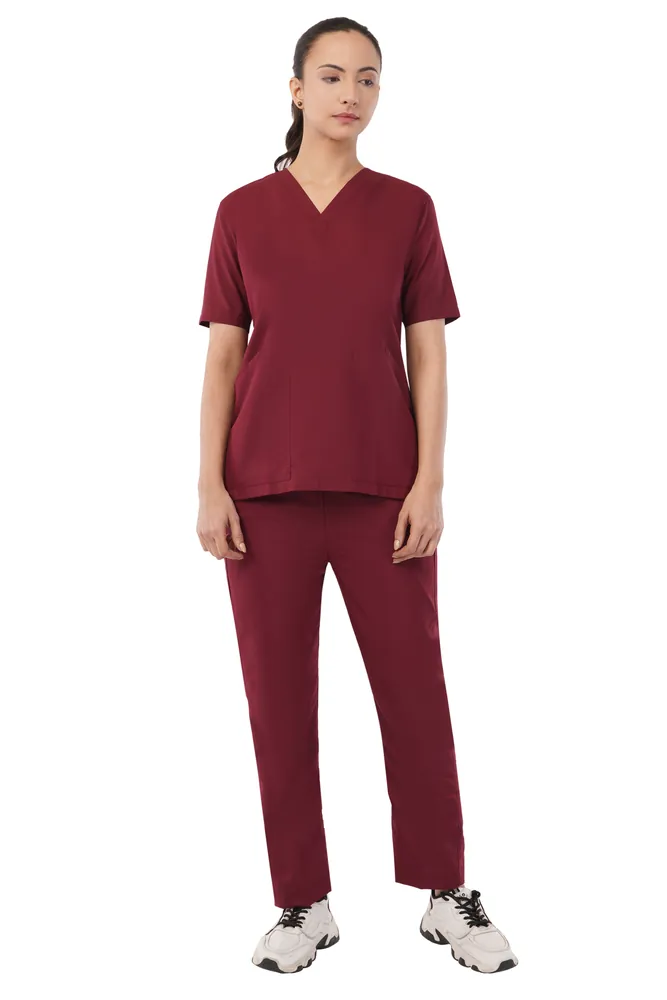 Magna Womens Scrub Maroon | GoldenGown