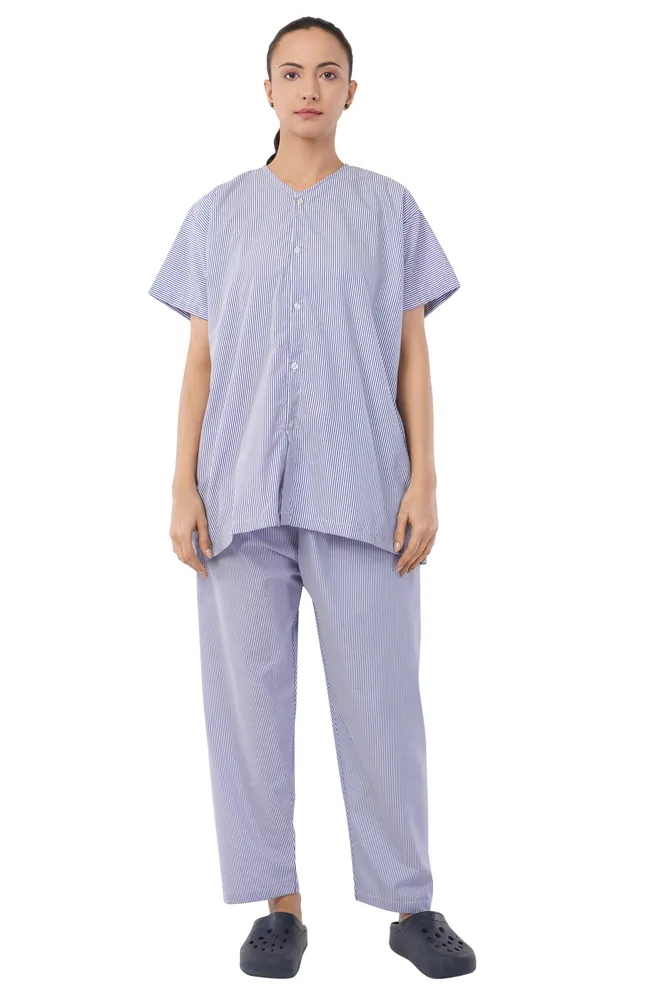 Premium Unisex Patient Dress BlueLining | GoldenGown