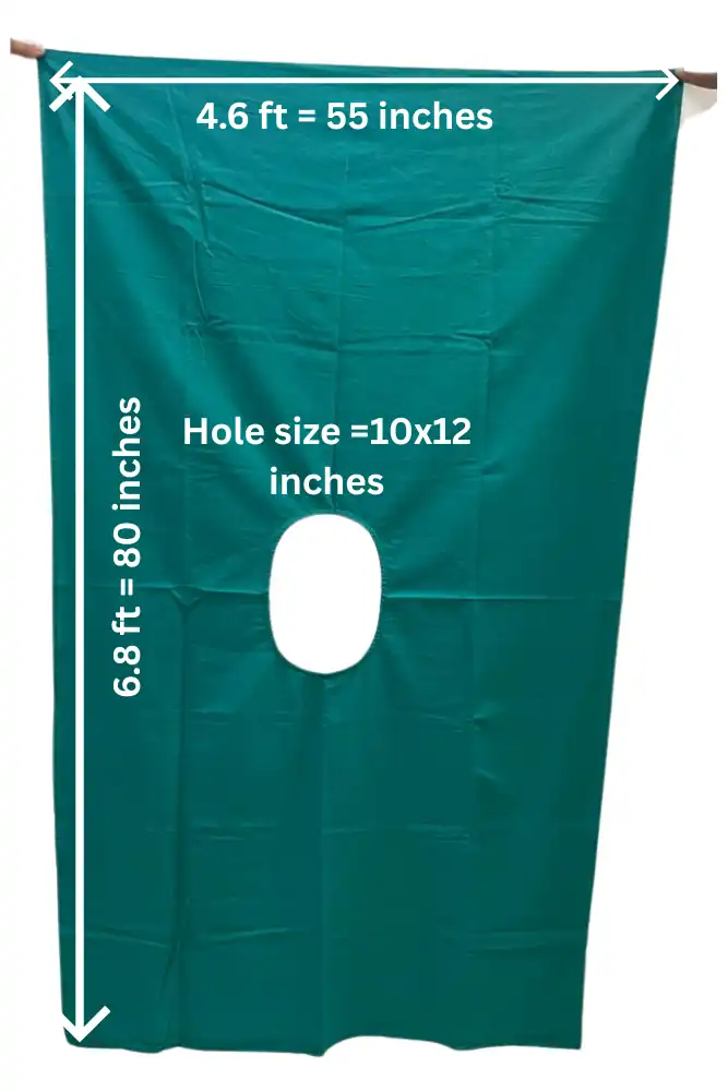 Surgical Hole Sheet Full Size Green | GoldenGown